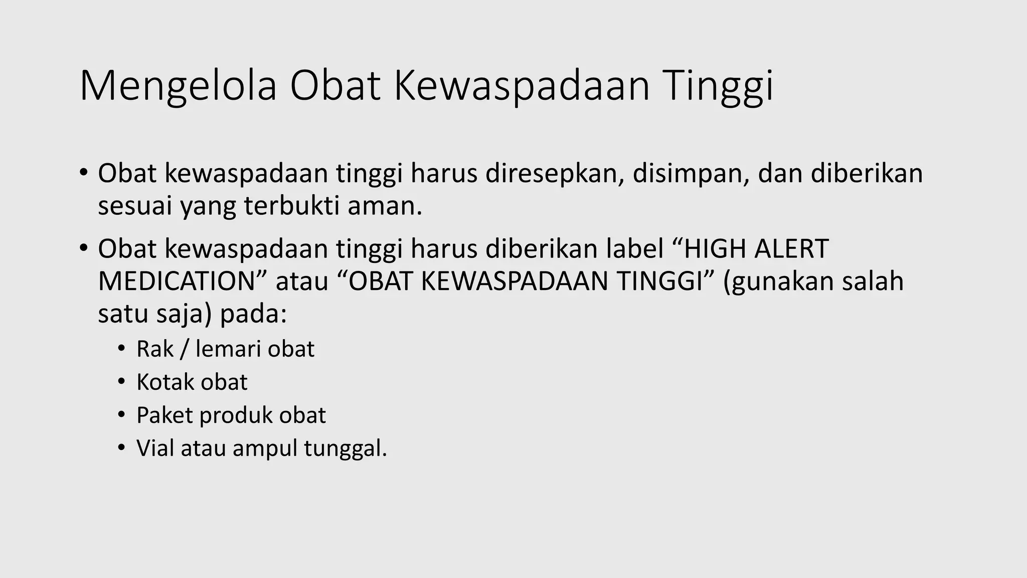 Obat Kewaspadaan Tinggi | PPTX
