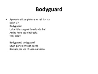 4 salman khan songs lyrics | PPTX