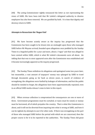 The Presidency - SARS Commission Final Report | PDF