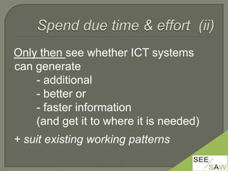 Considerations for the successful design & implementation of ICT ...