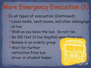 School Bus Evacuation Instruction