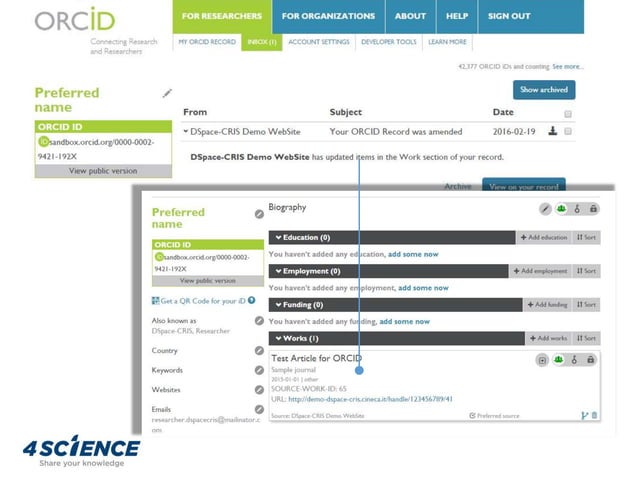 DSpace standard Data model and DSpace-CRIS | PPT