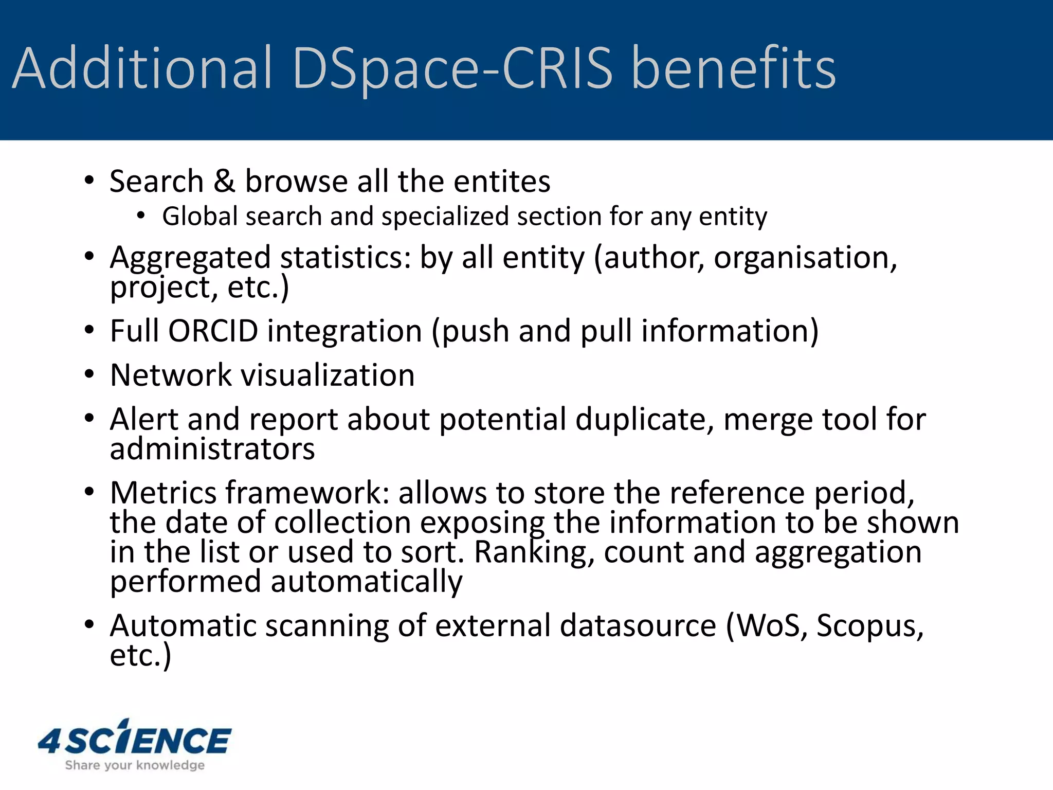 DSpace standard Data model and DSpace-CRIS | PPT
