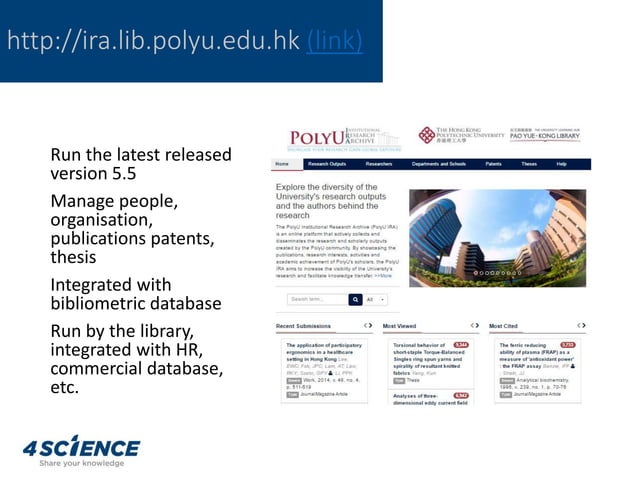 DSpace standard Data model and DSpace-CRIS | PPT