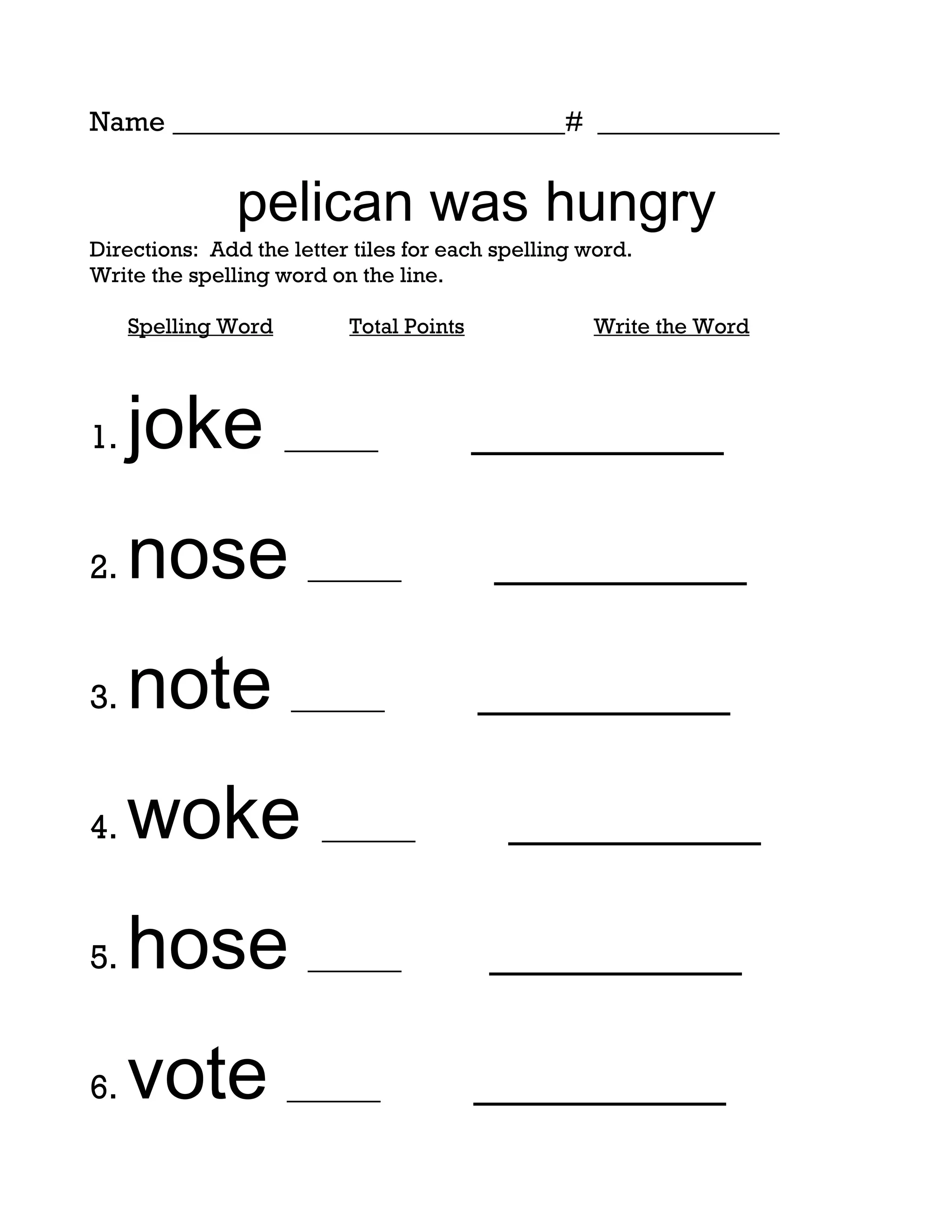 4 scrabble spelling pelican was hungry | DOC