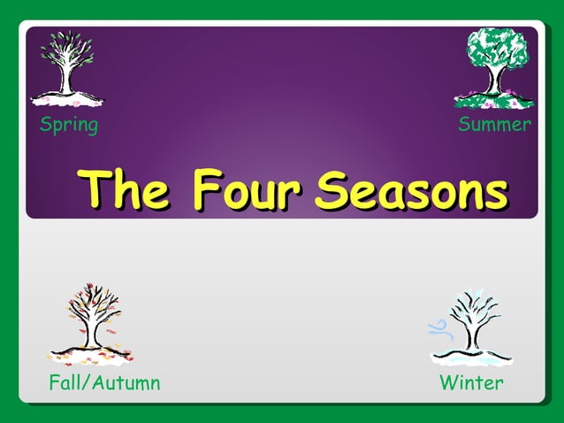 Redesigned Four Seasons | PPT | Weather | Science