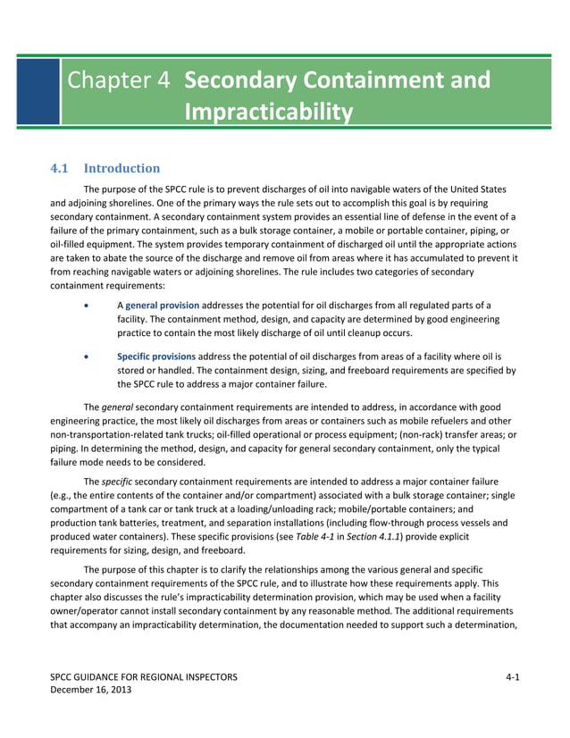 4 secondarycontainment impracticability_2014 | PDF
