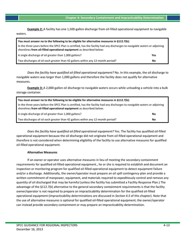 4 secondarycontainment impracticability_2014 | PDF