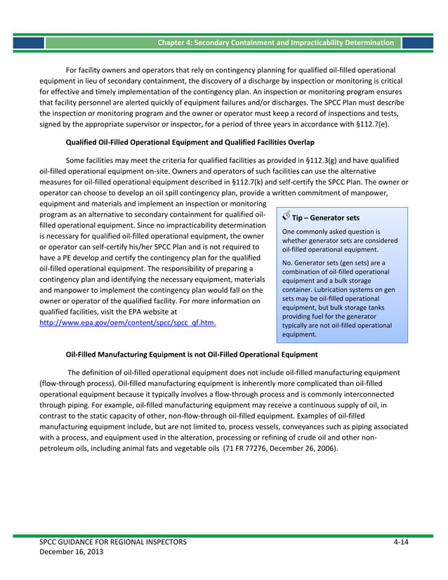 4 secondarycontainment impracticability_2014 | PDF