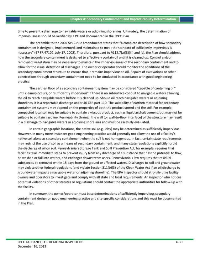 4 secondarycontainment impracticability_2014 | PDF