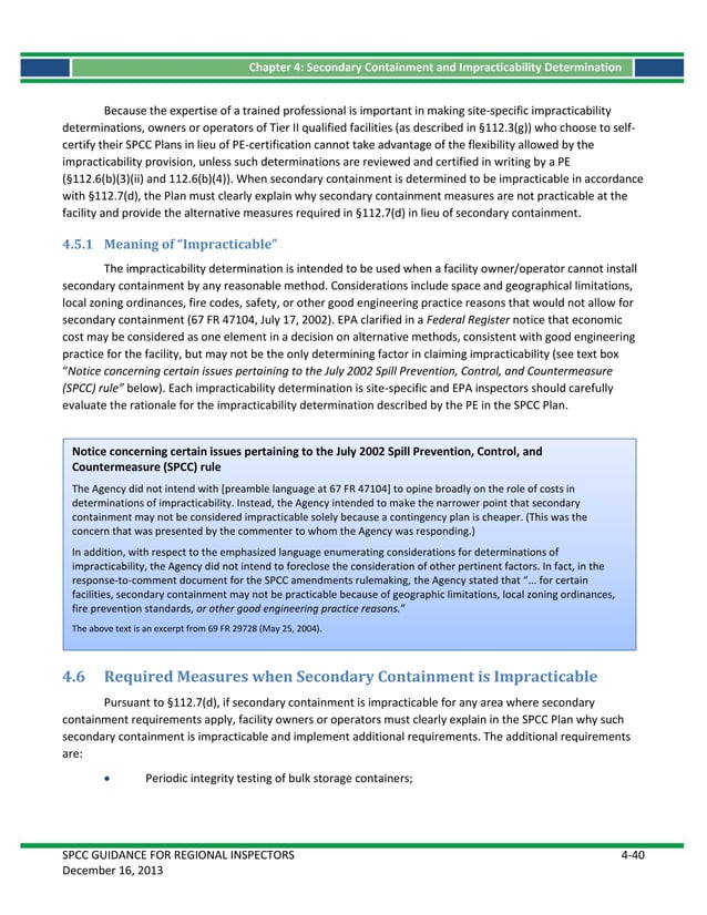 4 secondarycontainment impracticability_2014 | PDF