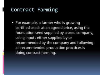 contract farming | PPTX