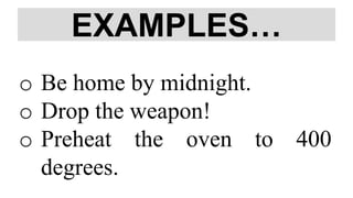 The Four Types of Sentences in English Language | PPTX