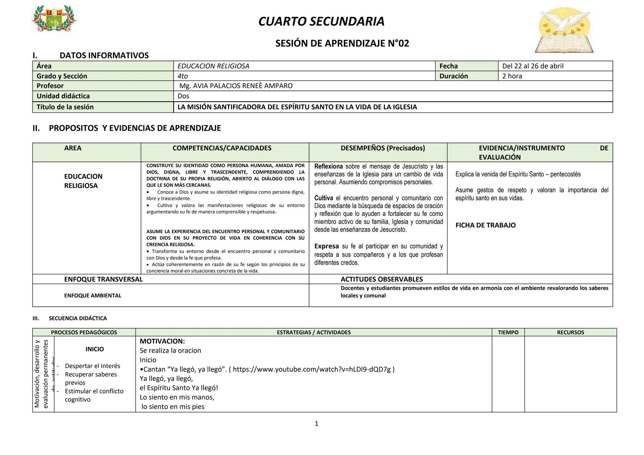 4ª SESION la misión santificadora del Espíritu Santo en la vida de la ...