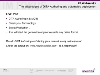 DITA Authoring, TERM CHECK and automated Deployment | PPT