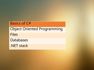 Introduction to C# | PPTX