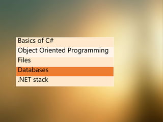 Introduction to C# | PPTX