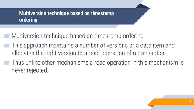 Multiversion concurrency technical timme | PPT