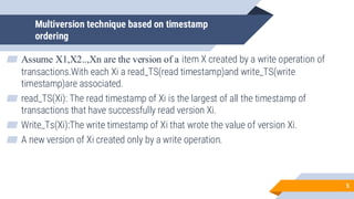Multiversion concurrency technical timme | PPT