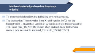 Multiversion concurrency technical timme | PPT