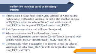 Multiversion concurrency technical timme | PPT