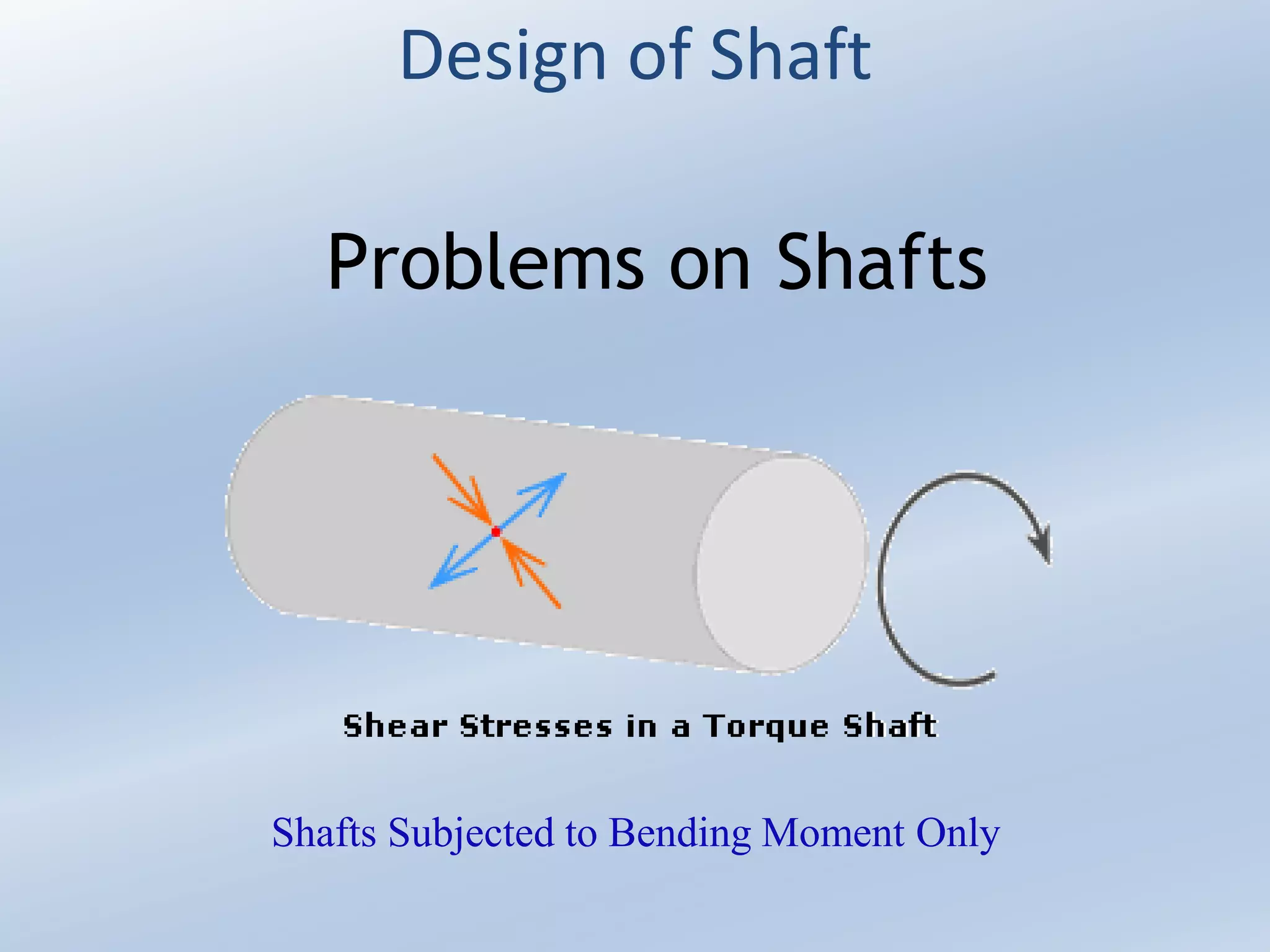 4 shaft problems on shaft bending moment only | PPTX