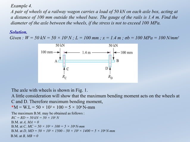 4 shaft problems on shaft bending moment only | PPTX