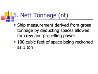 4 ship dimensions | PPT