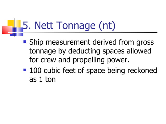 4 ship dimensions | PPT