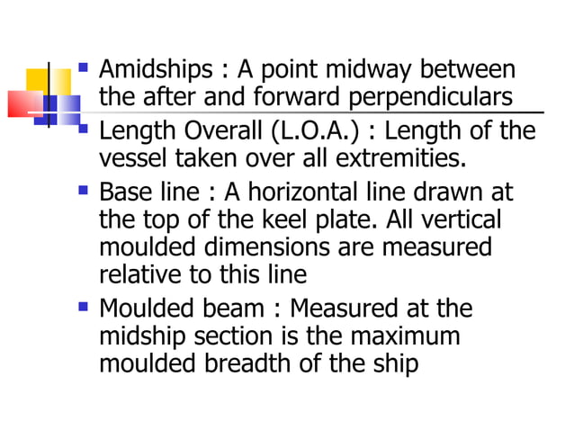 4 ship dimensions | PPT