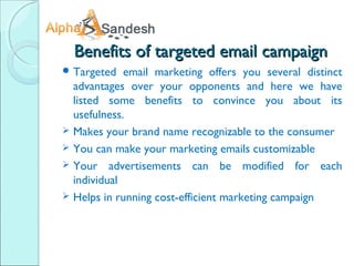 4 significant benefits of creating targeted email marketing campaign | PPT