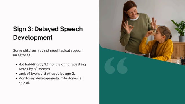 4 Signs of Speech Impairment in Children | PDF