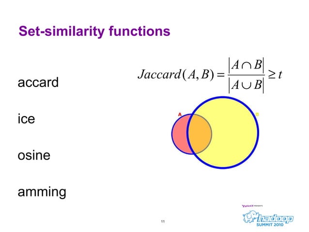 Efficient Parallel Set-Similarity Joins Using Hadoop__HadoopSummit2010 | PPT | Computing ...