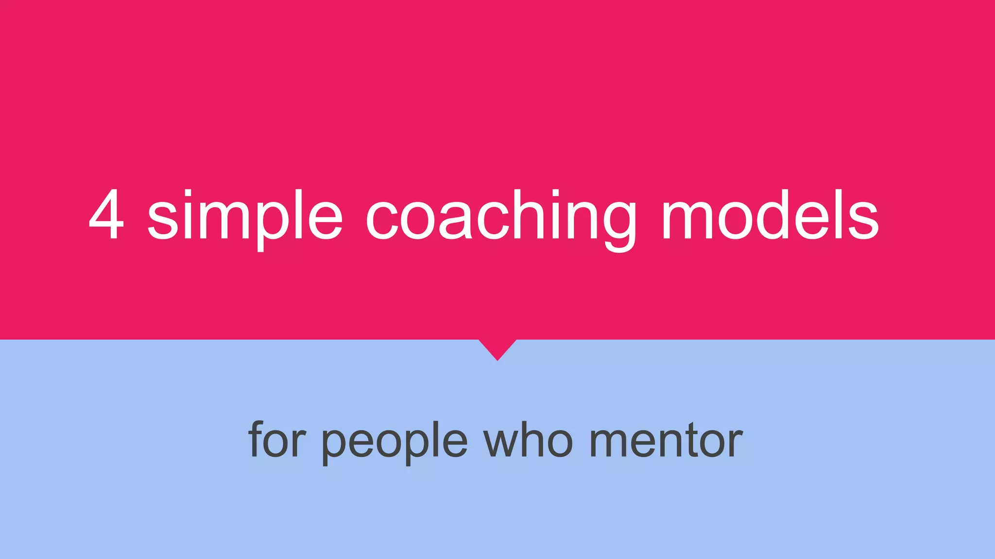 4 simple coaching models | PPTX
