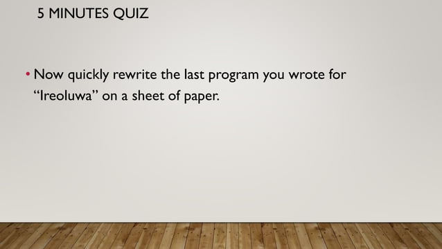 A simple program C# program | PPT
