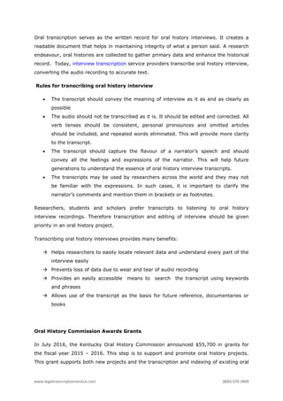 4 simple rules for transcribing oral history | PDF
