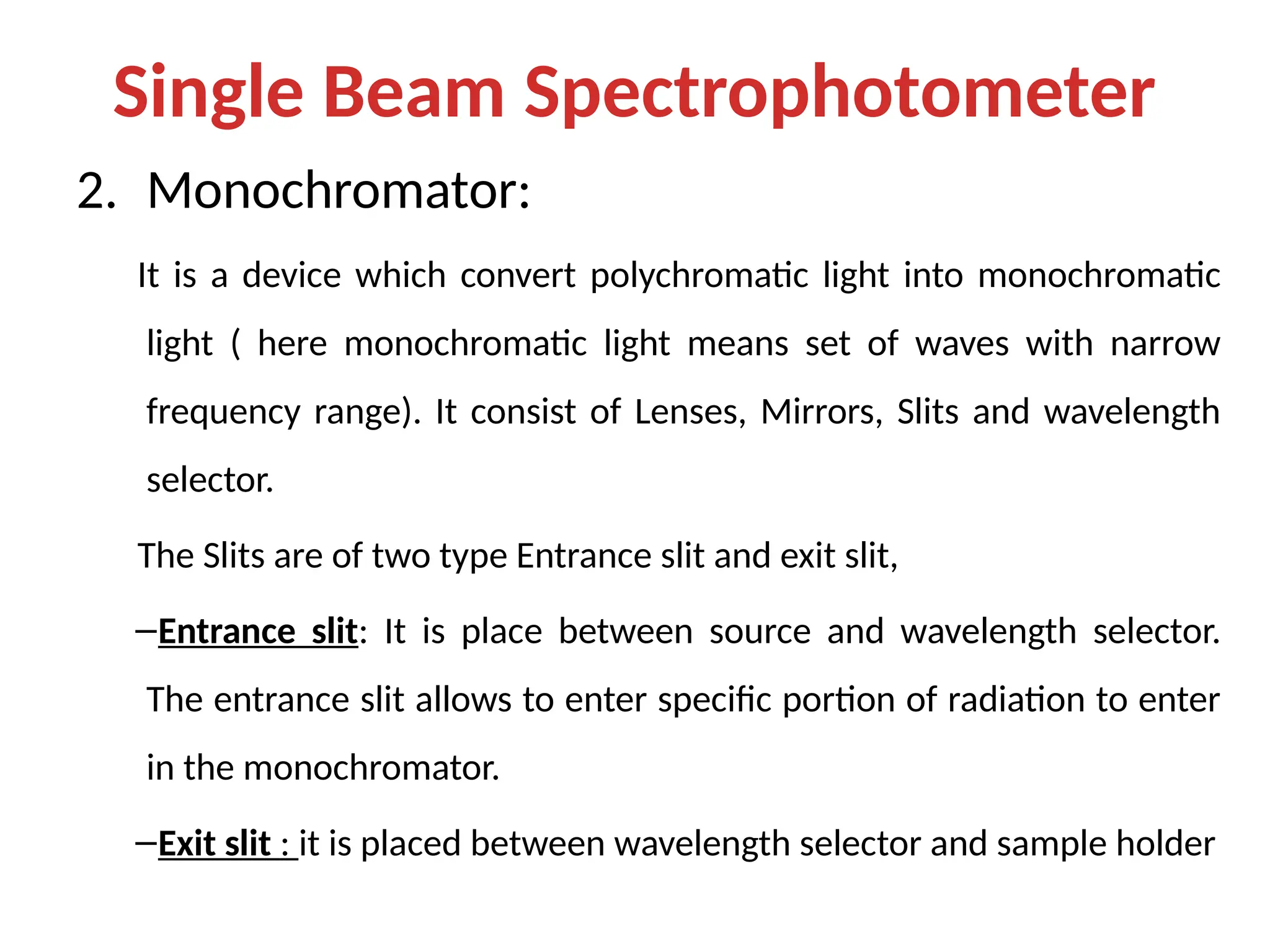 Single bean spectrometer physics content | PPTX