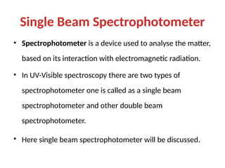 Single bean spectrometer physics content | PPTX
