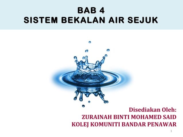 4 sistem bekalan air sejuk | PPT