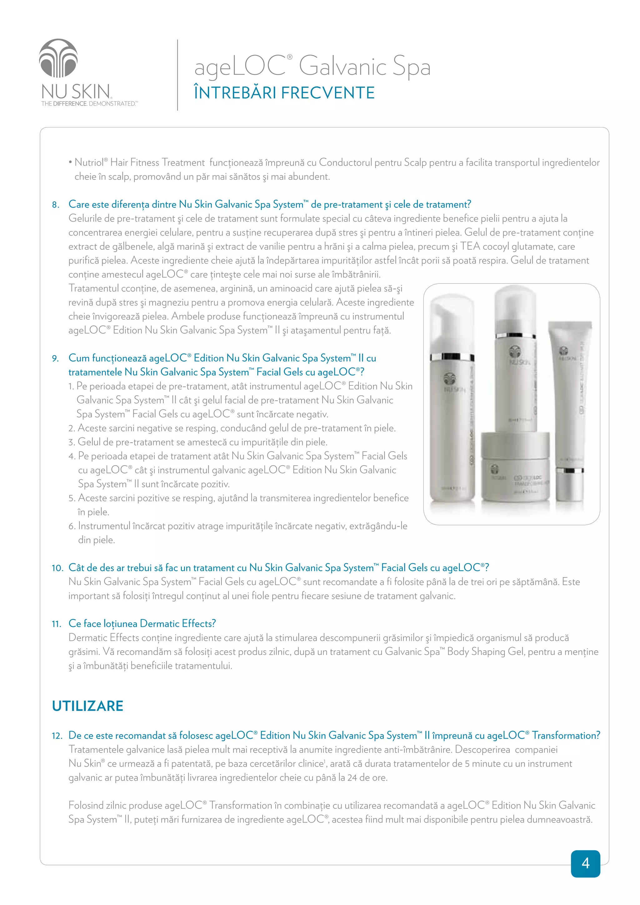 sistemul galvanic spa™ ii intrebari frecvente | PDF