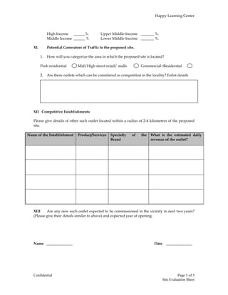 site evaluation form | DOCX