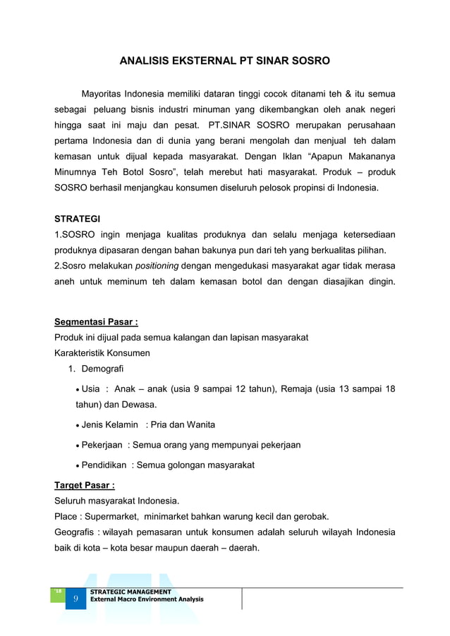 External Macro Environment Analysis | PDF
