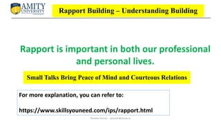 Small Talk and Building Rapport | PDF