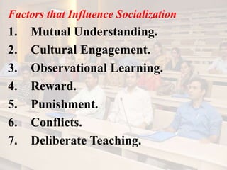 Socialisation def, nature | PPTX