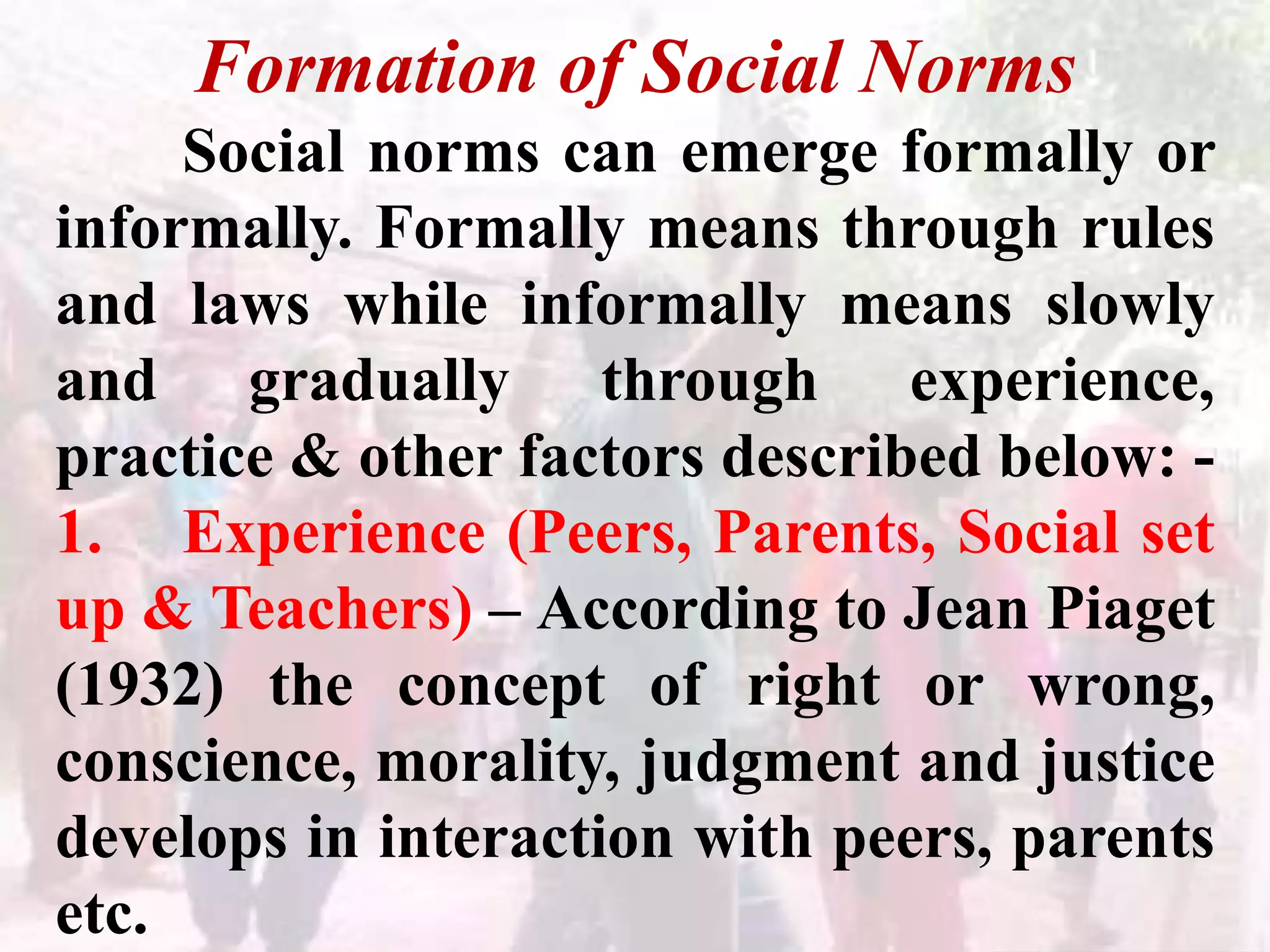 4 social norms; types and formation | PPTX