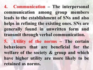 4 social norms; types and formation | PPTX