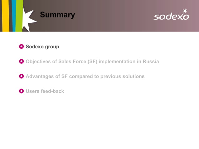 Sodexo Salesforce.com: Customer story | PPT