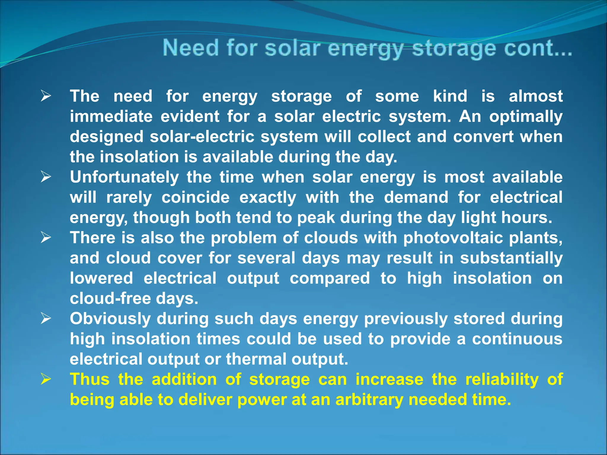 Solar Energy Storage and its application | PPT