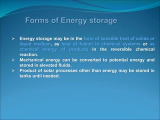 Solar Energy Storage and its application | PPT