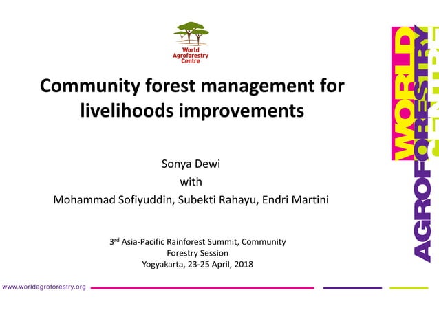 Community forest management for livelihoods improvement | PDF ...